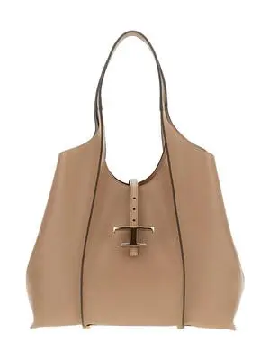 TOD'S Timeless Medium Shopper - Beige
