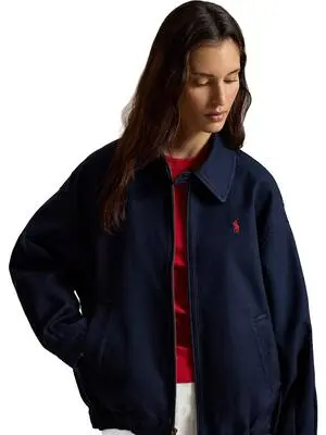 Ralph Lauren Oversized Cotton Windbreaker Lauren Navy