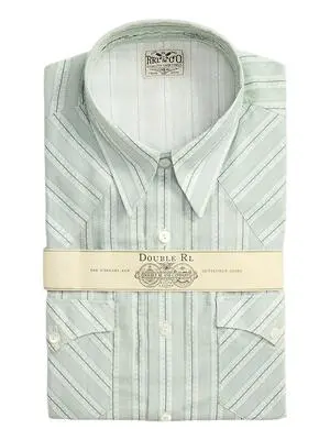 Ralph Lauren Slim Fit Stripe-print Western Shirt - Blue/green