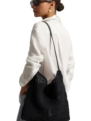 Ralph Lauren Polo Play Cord Messenger Bag Black