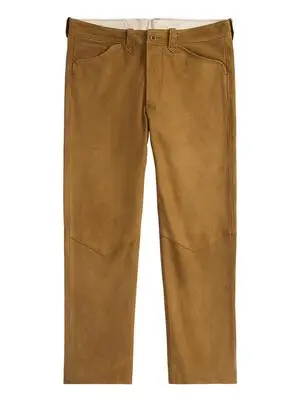Ralph Lauren Slim Fit Suede Western Pant - Vintage Tan