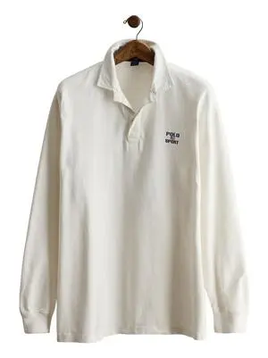 Ralph Lauren C. 1996 Polo Sport Rugby Shirt Size - White