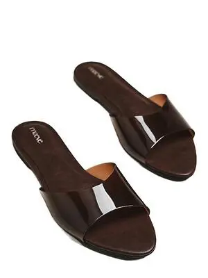 Maeve Pointed Toe Slip-On Sandals Brown