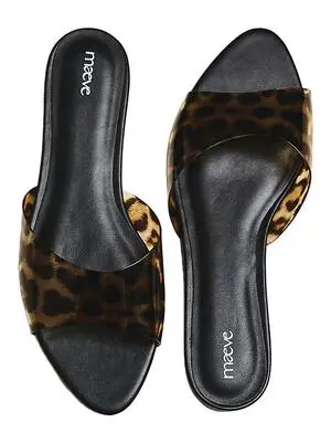 Maeve Pointed Toe Slip-On Sandals Cheetah