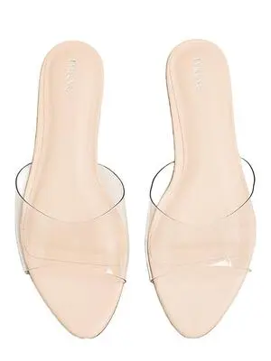 Maeve Pointed Toe Slip-On Sandals Clear/nude
