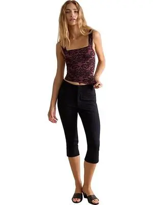 Free People Intimately Seamless Lace Tank Top - Plum Shadow