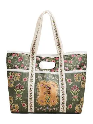 Agua Bendita Anna Tote Bag - Green Floral