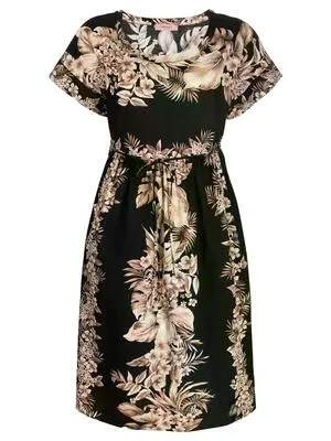 TWINSET Floral-print Knee-length Dress - Black