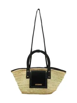 Jacquemus Le Petit Panier Soli Raffia Bag - Neutrals