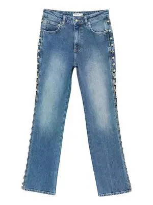 Simkhai Button-embellished Jeans - Blue
