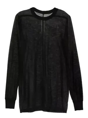 Rick Owens Level Ls T Long Sleeve Polo Shirt - Black