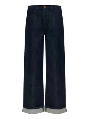 Moncler Wide-leg Cuffed Trousers - Blue