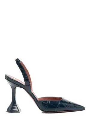 Amina Muaddi Holli Slingback Pumps Blue