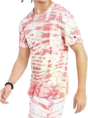 Champion Wave Dye Tickled Rose T-shirt Pink