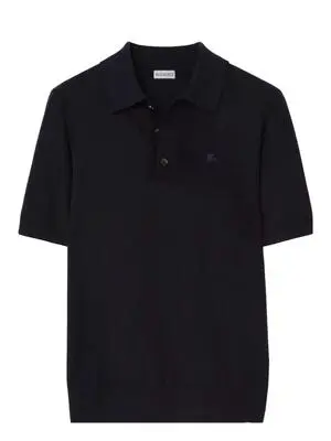 Burberry Cashmere Polo Shirt Blue