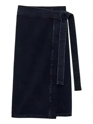 Ba&sh Tie-wrap Midi Skirt - Blue