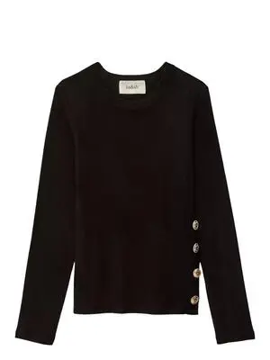 Ba&sh Giulia Buttoned-detail Top - Black