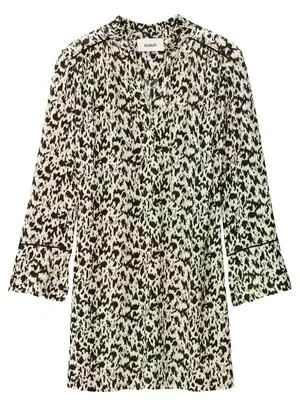 Ba&sh Perla V-neck Printed Dress - Neutrals