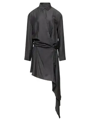 YCH Asymmetric Mini Shirt Dress - Grey