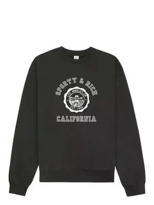 SPORTY & RICH California Emblem Crewneck - Black
