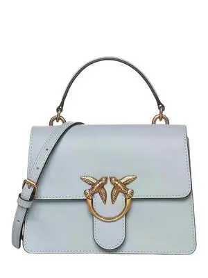 Pinko Love One Top-handle Leather Tote - Blue