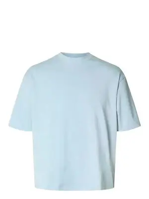 SELECTED Round-neck T-shirt - Blue