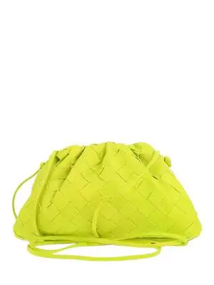 Bottega Veneta Intrecciato Leather Pouch With Shoulder Strap - Green