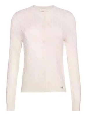 Calvin Klein Cable-knit Cardigan - Neutrals