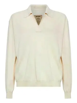 UMA WANG V-neck Polo Shirt - Neutrals