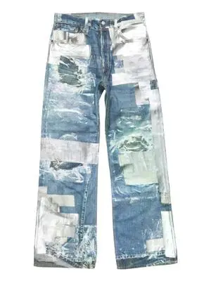 Acne Studios Ripped Patchwork Jeans - Blue
