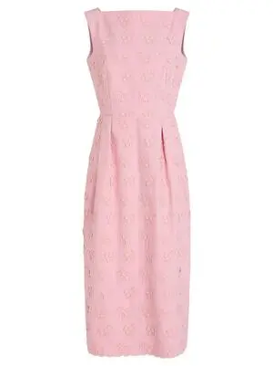 ERDEM Embroidered Woven Midi Dress