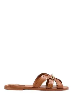 Zimmermann Embellished Leather Sandals - Brown
