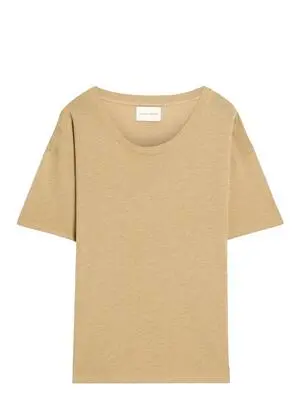 Loulou De Saison Ezra Slub Jersey T-shirt - Sand