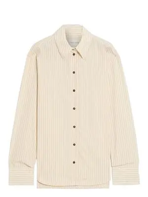 Loulou De Saison Alim Pinstriped Cotton-poplin Shirt - Ivory