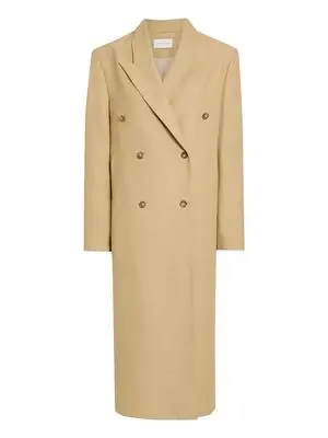 Loulou De Saison Temo Double-breasted Shantung Coat - Sand