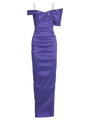 Rachel Gilbert Dahli Cold-shoulder Gown - Purple