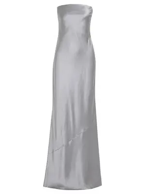 Retrofete Keaton Strapless Draped Maxi Dress - Gray