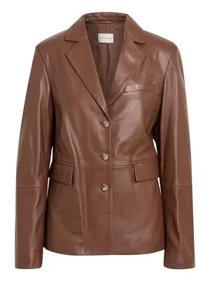 Loulou De Saison Leather Blazer - Brown