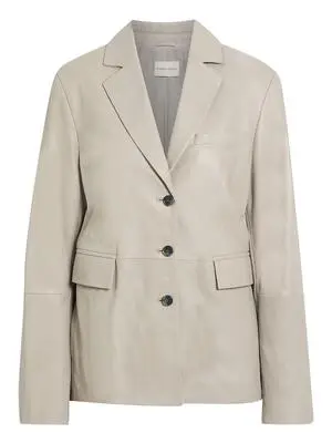 Loulou De Saison Leather Blazer - Gray