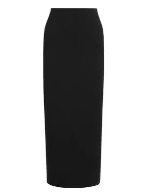 Loulou De Saison Samos Wool-blend Twill Midi Skirt - Black
