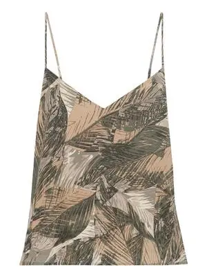 L'Agence Jane Printed Silk-habotai Camisole - Sand
