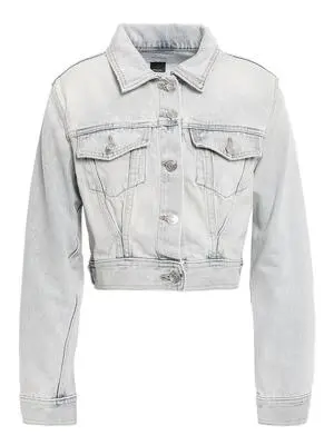 Current/Elliott Cropped Denim Jacket - Light Denim