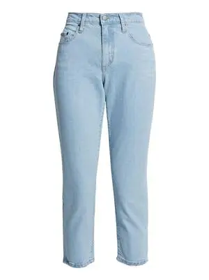 Nobody Denim Kennedy Cropped High-rise Tapered Jeans - Light Denim