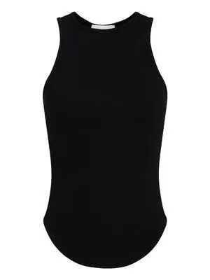 Zimmermann Ribbed Stretch-Cotton Jersey Tank Black