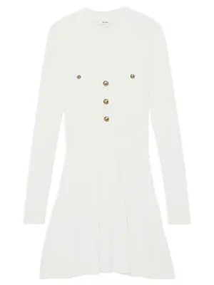 REISS Lavelle Knitted Mini Dress - Ivory