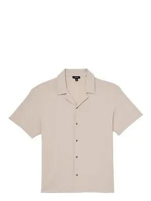 REISS Cedric Textured Stretch-woven Shirt - Stone