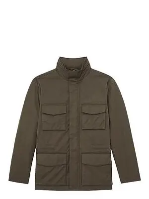 REISS Cotton-blend Padded Jacket - Khaki Green