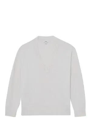 REISS Cotton And Wool-blend Jumper - Ivory