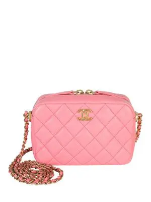 Chanel Quilted Lambskin Camera Bag - Pink