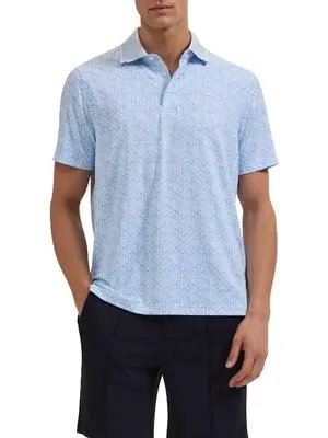 Bugatchi Three-button Performance Polo Lavender